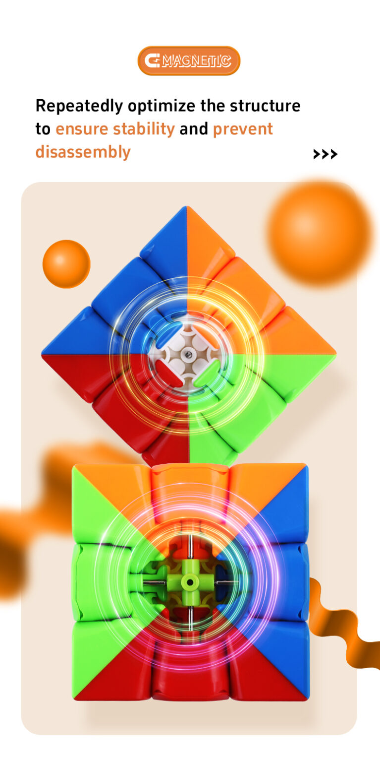 QiYi QiMeng Plus (90mm) M 3x3x3 ステッカーレス | smartship store